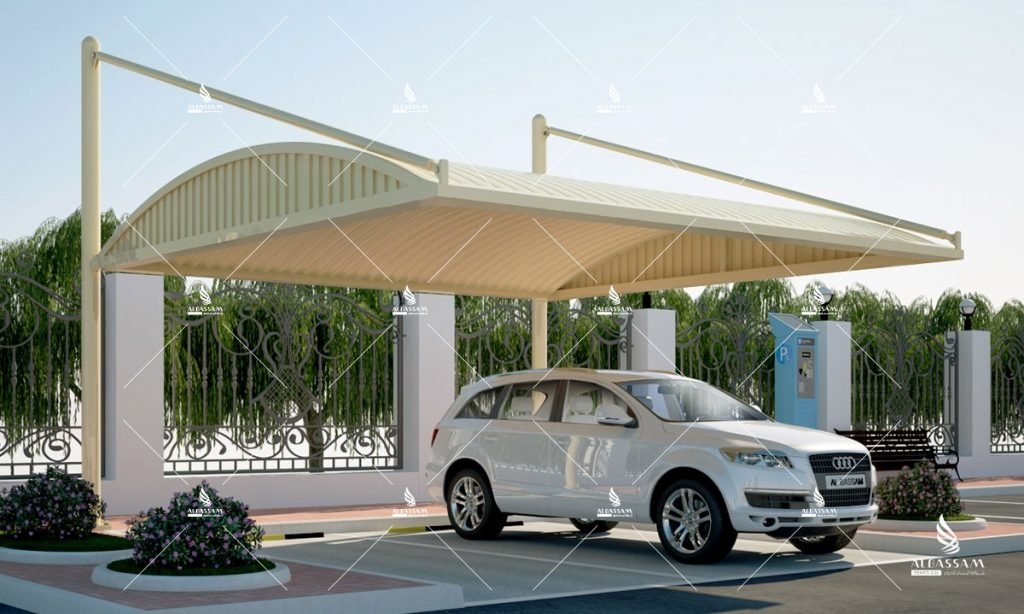 ALUMINIUM ARCH SHADE CAR PARKING SHADE - ALBASSAM Tents & Structural ...